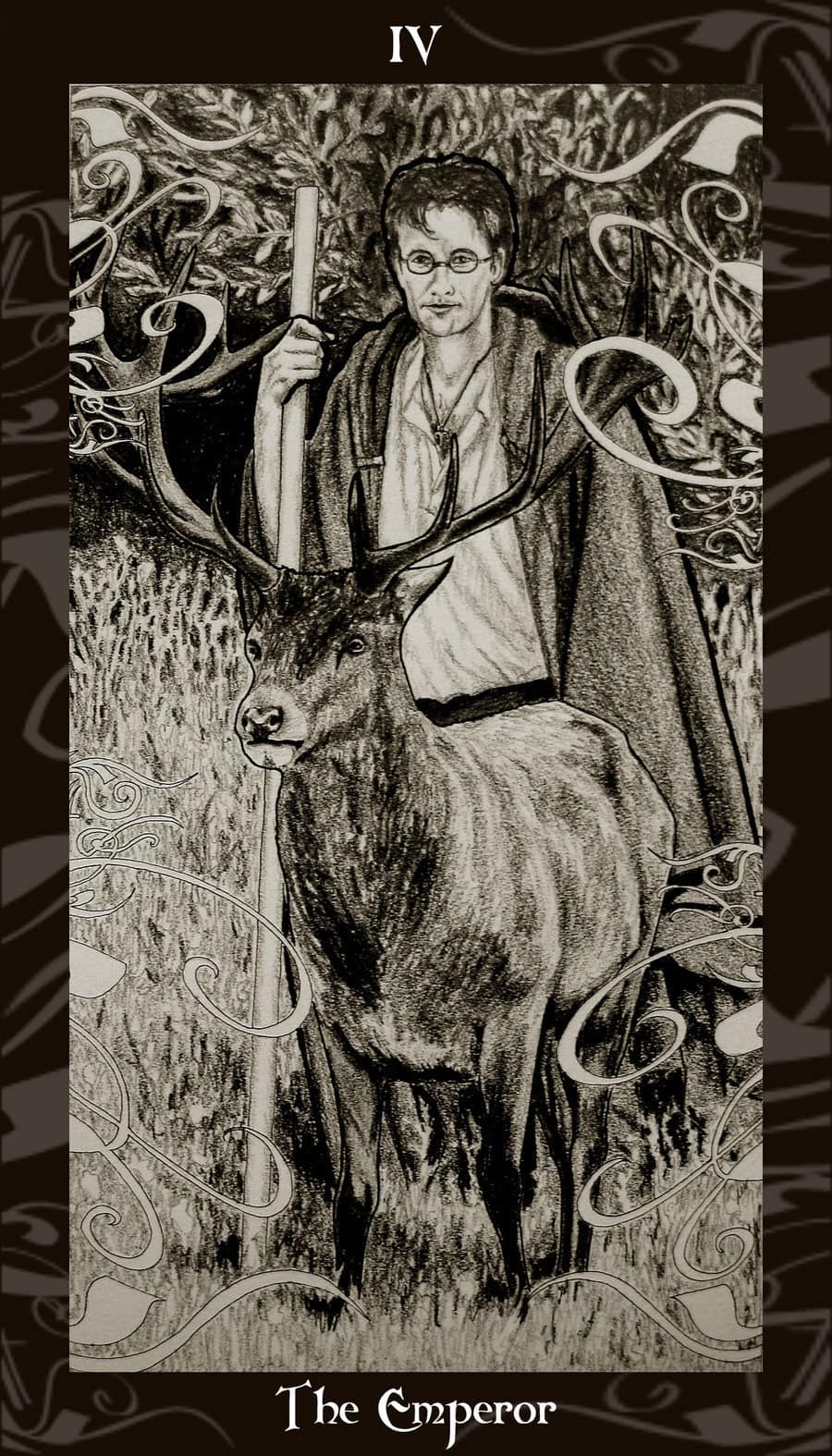 Lá IV. The Emperor trong bộ Harry Potter Tarot