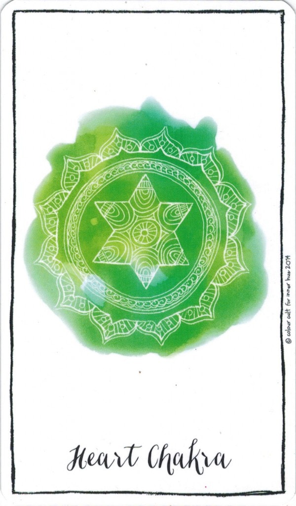 Lá Heart Chakra trong bộ Connected & Free - The Alchemist Oracle