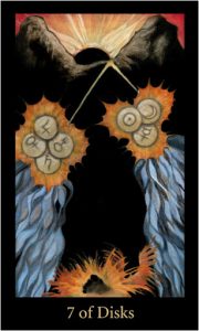 Ý nghĩa lá 7 of Disks trong bộ bài Mary-el Tarot