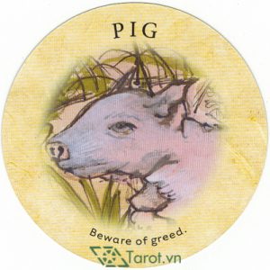Ý nghĩa lá Pig trong bộ bài Tea Leaf Fortune Cards
